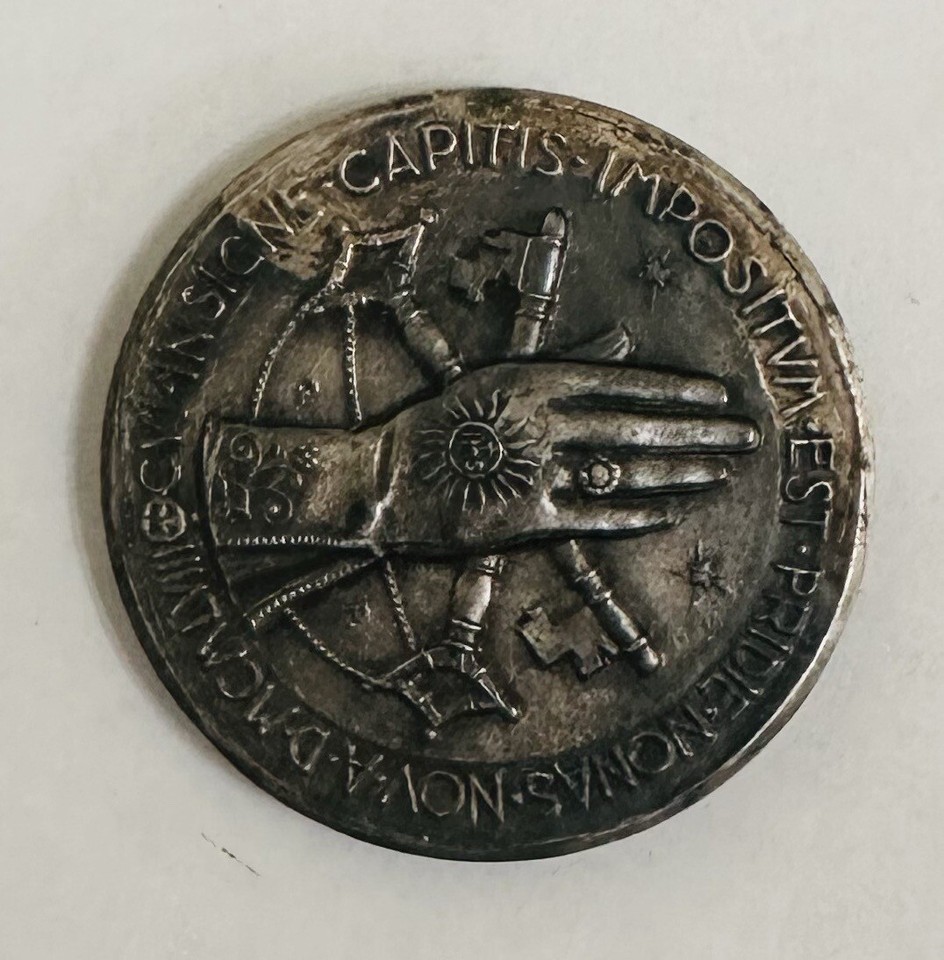 C. 1957 Pope John XXIII Pontifical Anthem Silvered Bronze Art Medal 42. ...