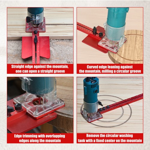 Router Milling Groove Bracket Adjustable Router Jig Tool for Wood Board ...