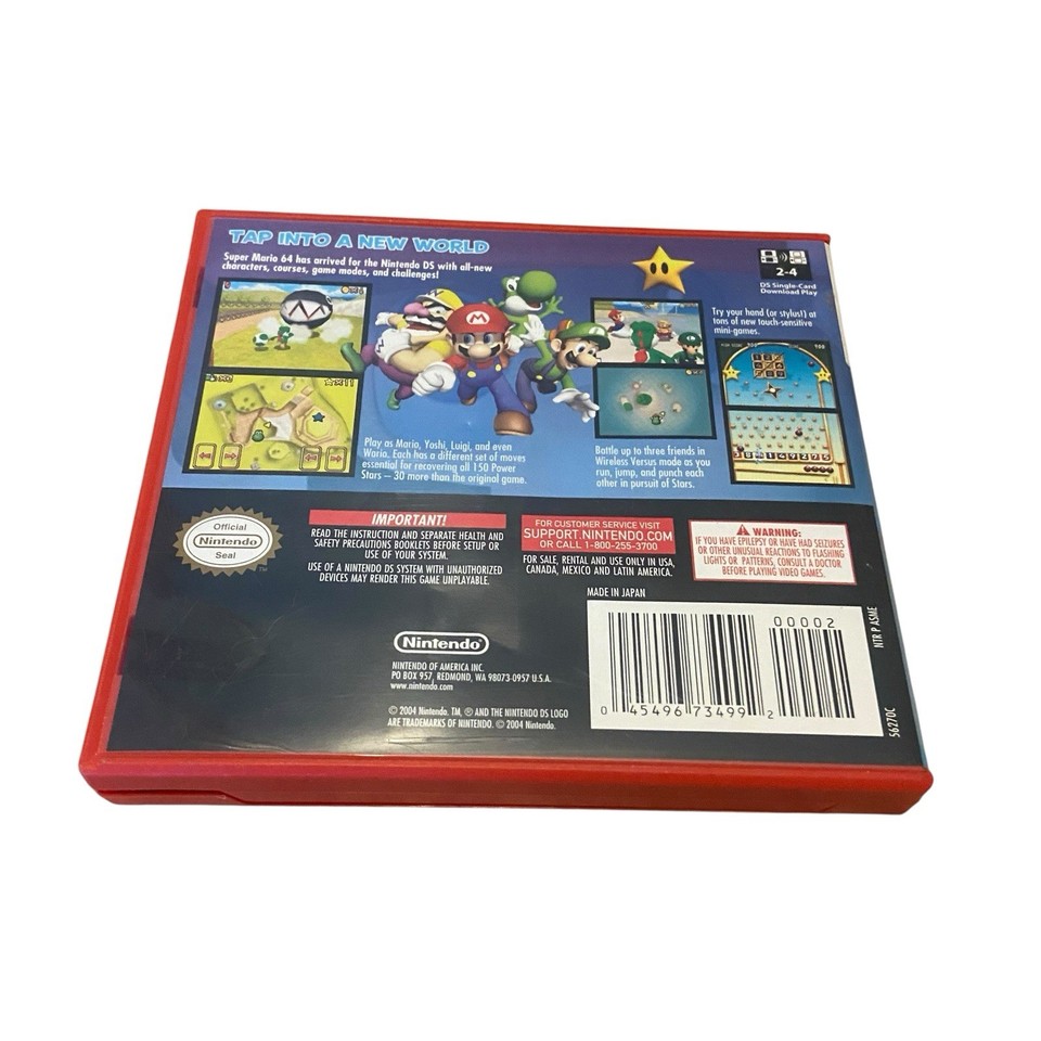 Super Mario 64 DS Nintendo DS, 2004 Case and Manual Only No Game ...