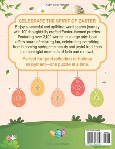 Easter Word Search Large Print: 2100 Words - 100 Themed Puzzles for ...