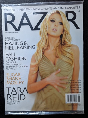 RAZOR magazine TARA REID, Sugar Shane Mosley September 2003 SEALED ...