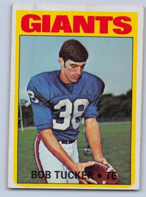 1972 BOB TUCKER - Topps Football Card- # 185 - NEW YORK GIANTS | eBay
