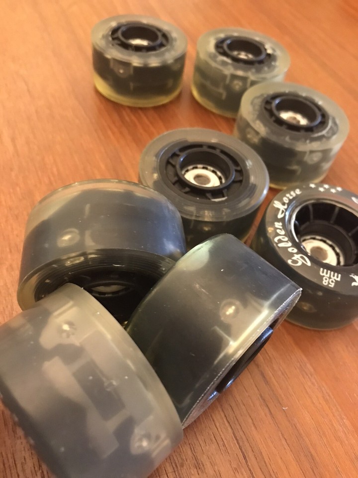 NOS Golden Horse Roller Skate Wheels 8 Translucent Skate Wheels With ...