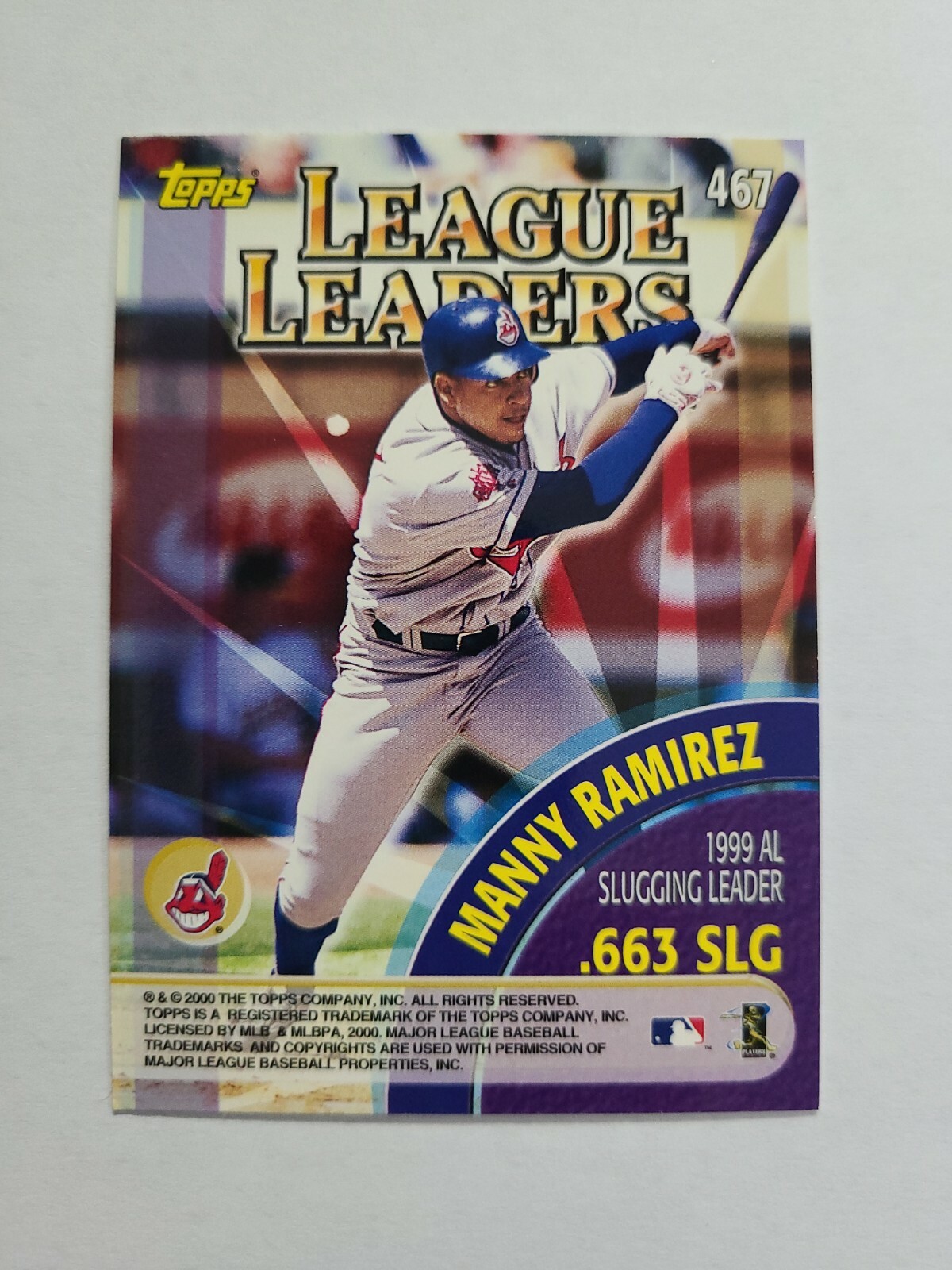 2000 Topps - League Leaders #467 Larry Walker, Manny Ramirez for sale ...