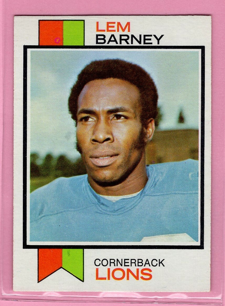 1973 Topps # 370 Lem Barney -- Lions -- Box 726-356 | eBay