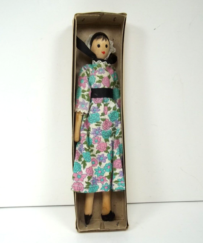 Shackman Early American Wood Doll Reproduction Original Box | eBay