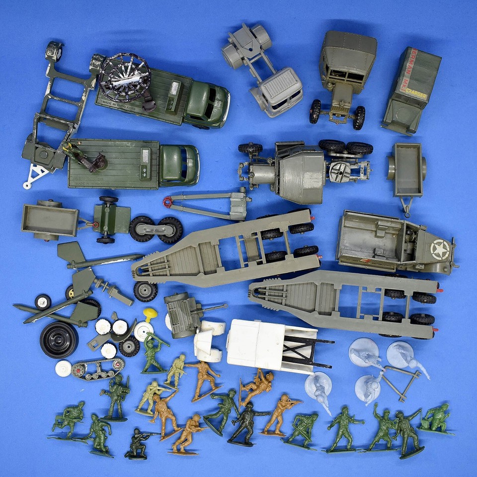 JOB LOT OF AIRFIX MILITARY VEHICLES & SOLDIERS 1:72 SCALE MODELS BROKEN ...