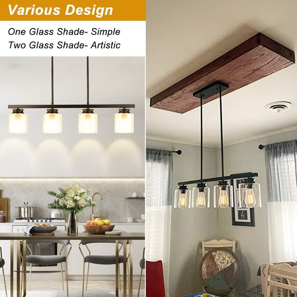 Pendanting Light Kitchen Island Fixture 4 Lights Chandelier Ceiling ...