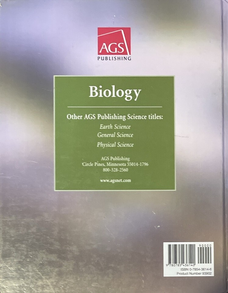 AGS: Biology Science TE Teacher's Edition Textbook American Guidance ...