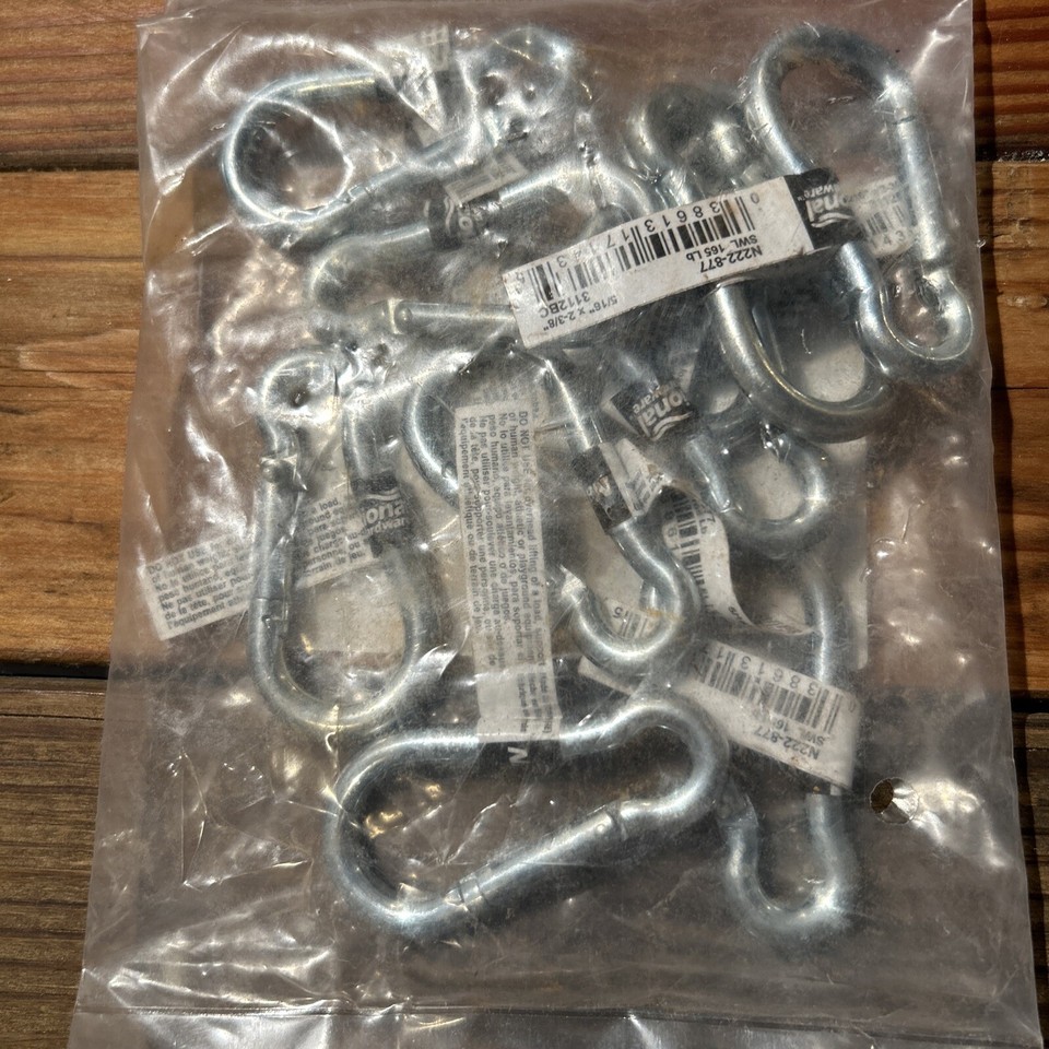 (10-Pk) National Hardware Spring Snap Zinc Plated 5/16" x 2-3/8" N222 ...