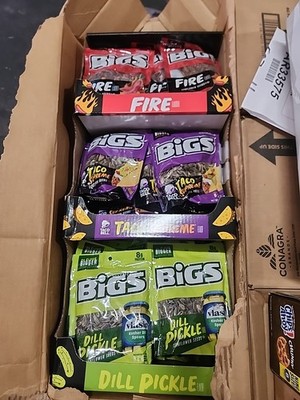 36x Bigs Variety Flavors Sunflower Seed Bags 5.35oz FIRE, DILL PICKLE ...