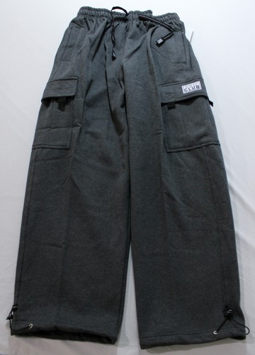 Pro Club Men's Heavyweight Drawstring Fleece Cargo Pants EH6 Charcoal ...