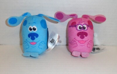 New Blues Clues Podpals Plush Lot Blue & Magenta Set Mini 3" P43 | eBay