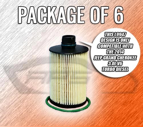 OIL FILTER L9947 FOR 14 CHEROKEE -3.0L DIESEL -CASE OF 6 - REPLACES ...