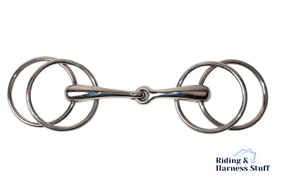 Ideal Equestrian Jointed Wilson Snaffle Driving Bit | eBay UK