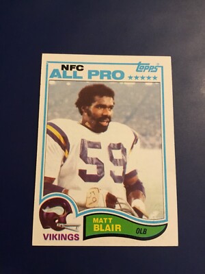 1982 Topps # 390 MATT BLAIR Minnesota Vikings Great Card! | eBay