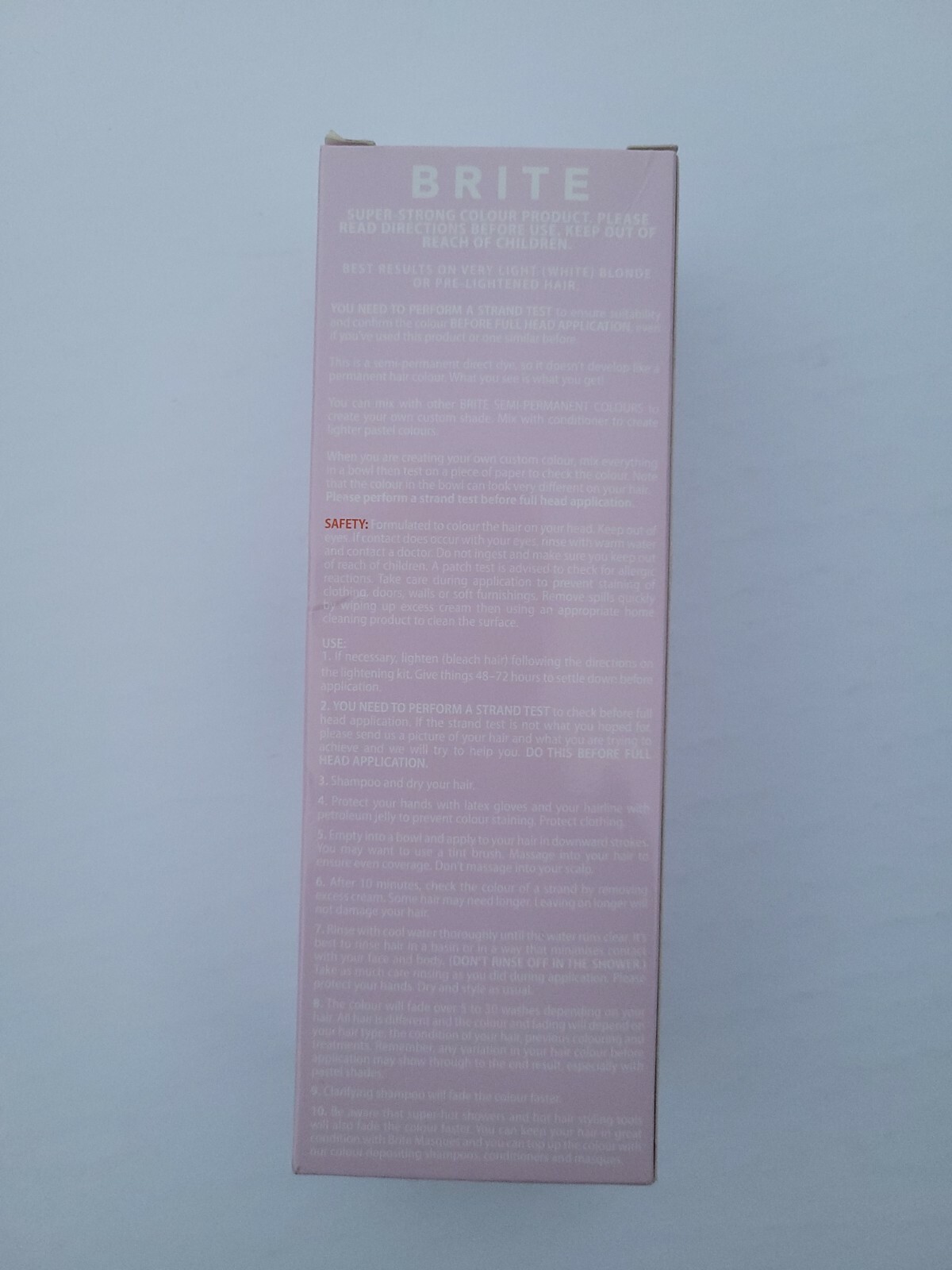 Brite Cruelty-free Vegan Hair Colour Pastel Purple NEW 2.53 FL oz Semi ...