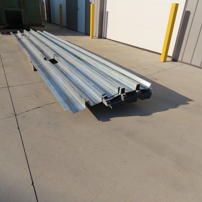 24" Wide Galvanized Steel V-Decking Panels 196" Long Lot Of 11 | eBay