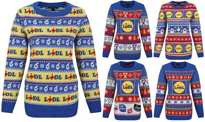 Ladies Christmas Jumper LIDL Novelty Xmas Jumpers UK Sizes 4 to 26 ...