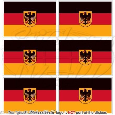 GERMANY German State Flag, Deutschland 40mm Vinyl Mini Decals, Stickers ...
