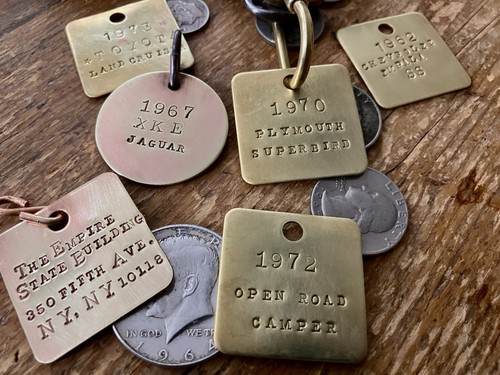 Custom Vintage Looking Brass Key Fob, Car, Truck, Motorcycle, $14.95 ...