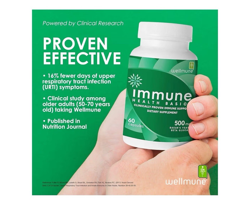 Immune Health Basics Clinically Proven Immune Support Wellmune 500mg 60 ...