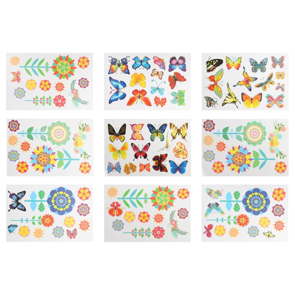 9 Sheets Spring Window Clings Spring Decorations for Home Window Clings ...