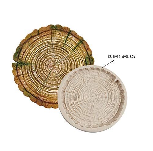 Tree Stump Cake Fondant Mold Chocolate Candy Silicone Molds Wood Bark ...
