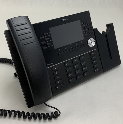 Mitel 6930W Wi-Fi IP Phone Black Factory Reset W/ Stand Handset and ...