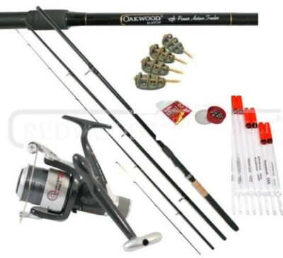 FEEDER QUIVER FLOAT ROD REEL WITH FEEDER FISHING SET FLOATS HOOKS SHOT ...