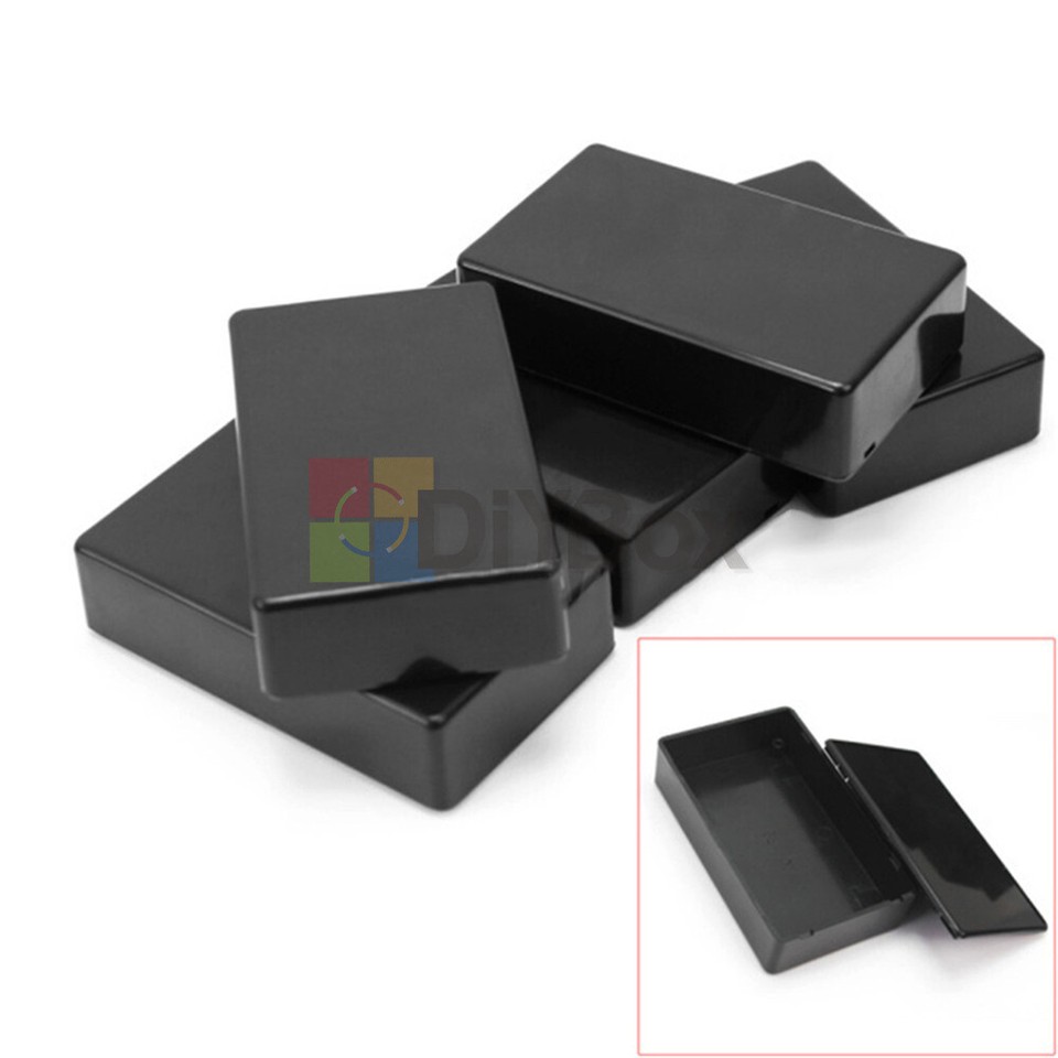 5Pcs 100x60x25mm Black Plastic Project Electronic Instrument Case ...