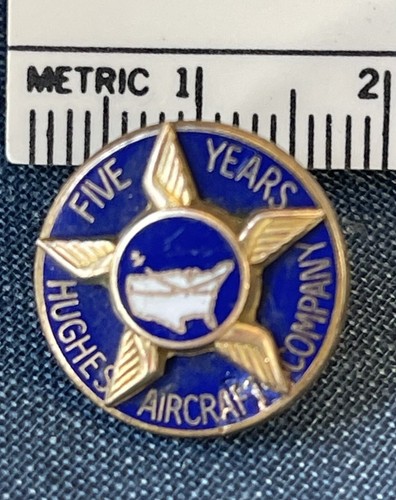 Vtg Hughes Aircraft Company 5 Years Of Service Lapel Pin (Z4) | eBay