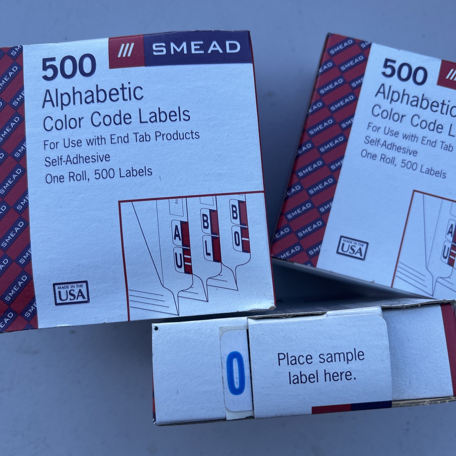 SMEAD 67085 Blue O - Color Coded Alphabetic Label - 1.25" x 1 ...