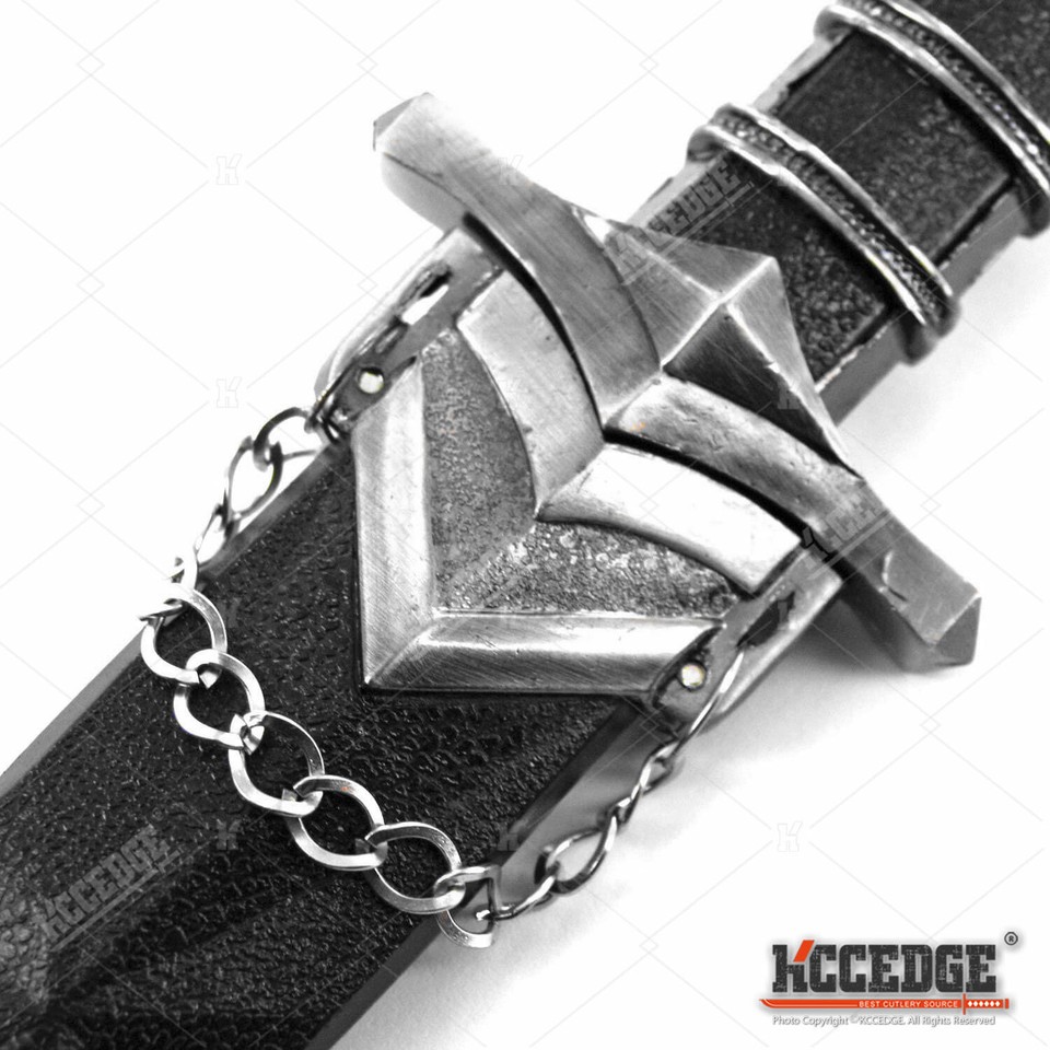 11.5" DARK ASSASSIN STAINLESS STEEL MEDIEVAL SHORT SWORD FIXED BLADE ...