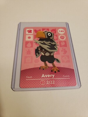 !SUPER SALE! Avery # 140 Animal Crossing Amiibo Card AUTHENTIC Series 2 ...