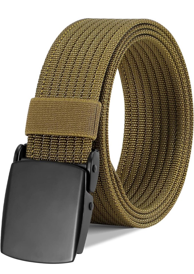 Unisex Nylon Adjustable Belt Tactical Waistband Canvas Plastic Buckle ...