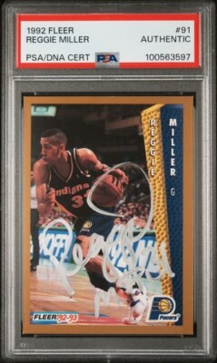 1992 FLEER 91 REGGIE MILLER Auto PSA AUTHENTIC Autographed Signed Card ...