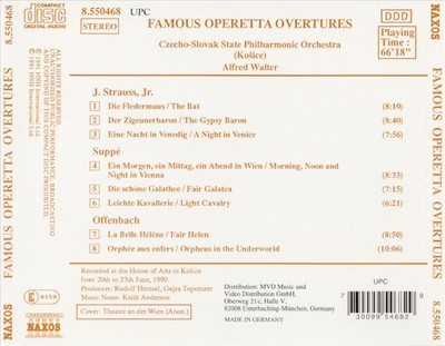 FAMOUS OPERETTA OVERTURES NEW CD 730099546829| eBay