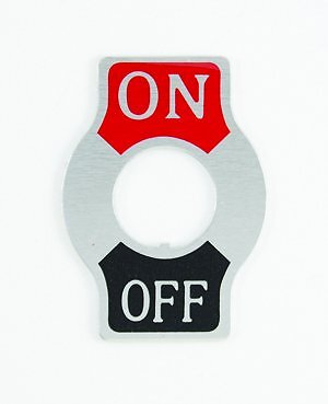 NTE Electronics 54-900 Nickel-Plated Steel ON-OFF Legend Indicator ...