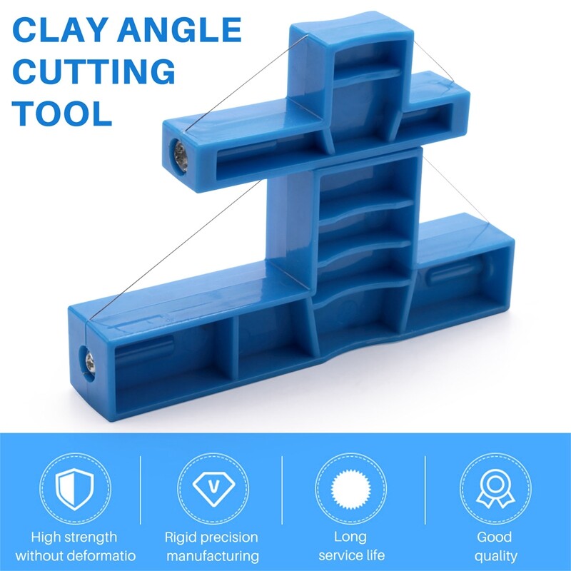 2X(2Pc Angle Cutting Clay Tool and Wire Bevel Cutter Clay Trimming Tool ...