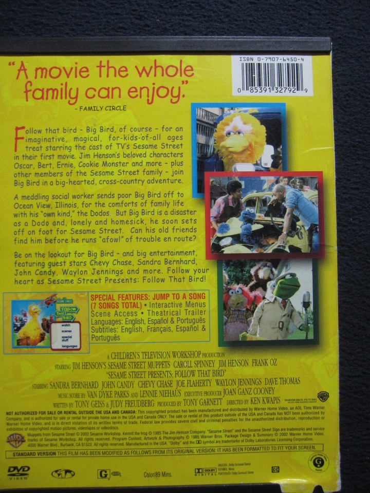 Sesame Street Presents - Follow that Bird [DVD] | eBay