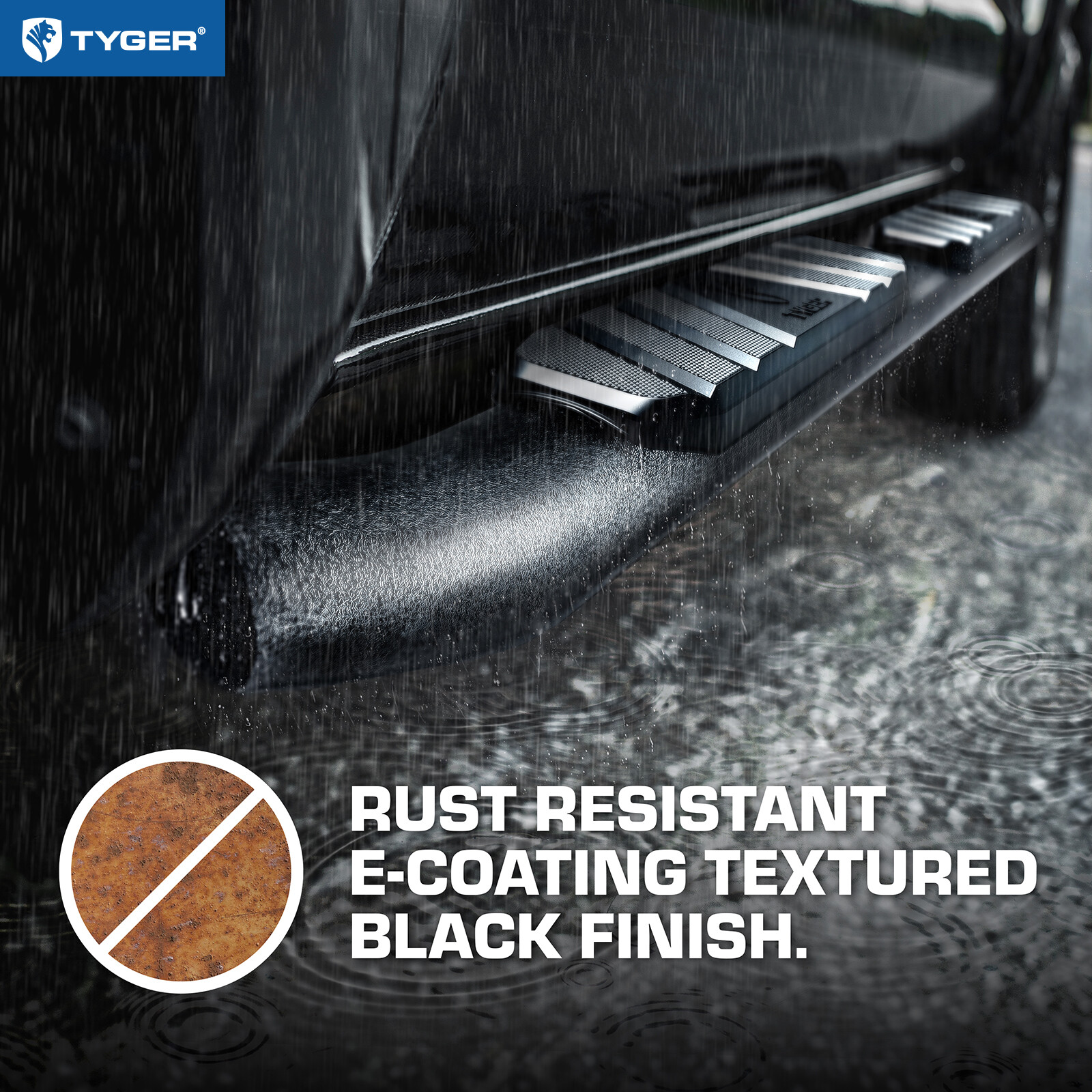 TYGER 3.5" Rider Running Boards for 2019-2023 Ford Ranger Supercrew Cab ...