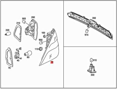 Genuine MERCEDES W166 GLE W166 M-CLASS Rear lamp combination 1669065601 ...