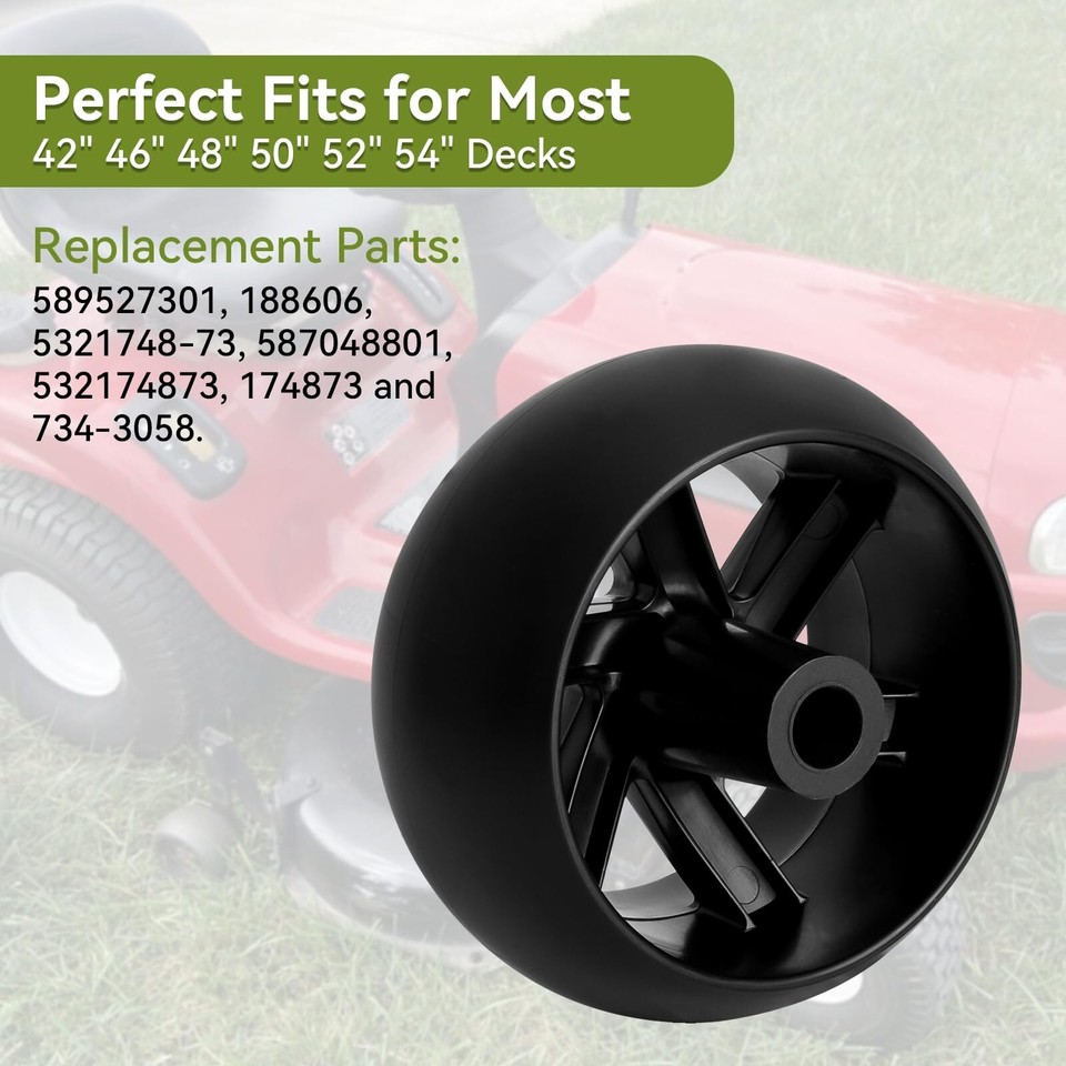 4Pk Deck Wheel & Hardware for Husqvarna Craftsman Poulan 589527301 ...