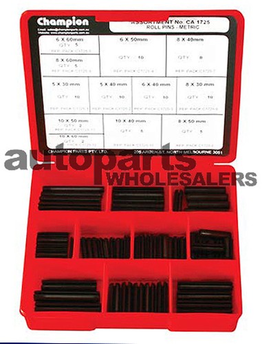 CHAMPION METRIC ROLL PINS LARGE SIZES ASSORTMENT KIT (82 Pieces) | eBay ...