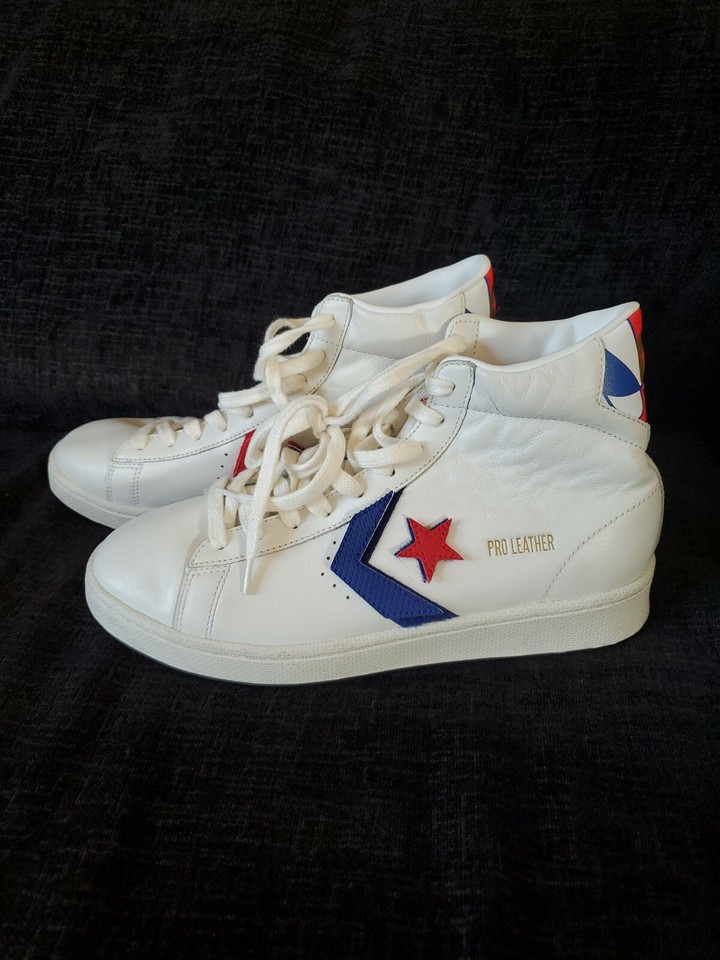 CONVERSE PRO LEATHER HI VINTAGE BIRTH OF FLIGHT MEN SHOES WHITE/BLUE ...