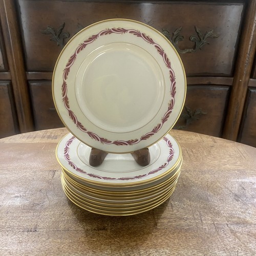 11 FRANCISCAN china ARCADIA MAROON 6.25” Appetizer Plates Christmas Red ...