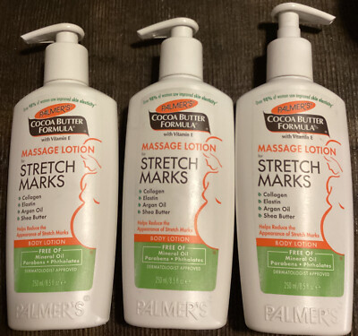 3 Pack Palmer Cocoa Butter Formula Massage Lotion for Stretch Marks, 8. ...