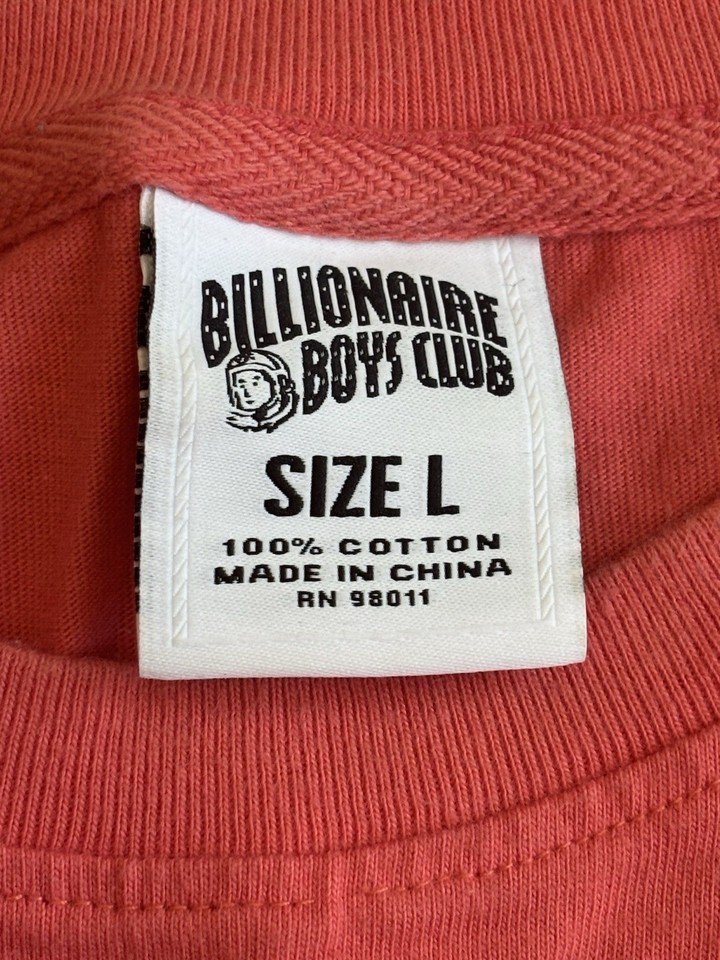 Billionaire Boys Club Men’s Large Pink Tee Black Space Graphic Cotton T ...