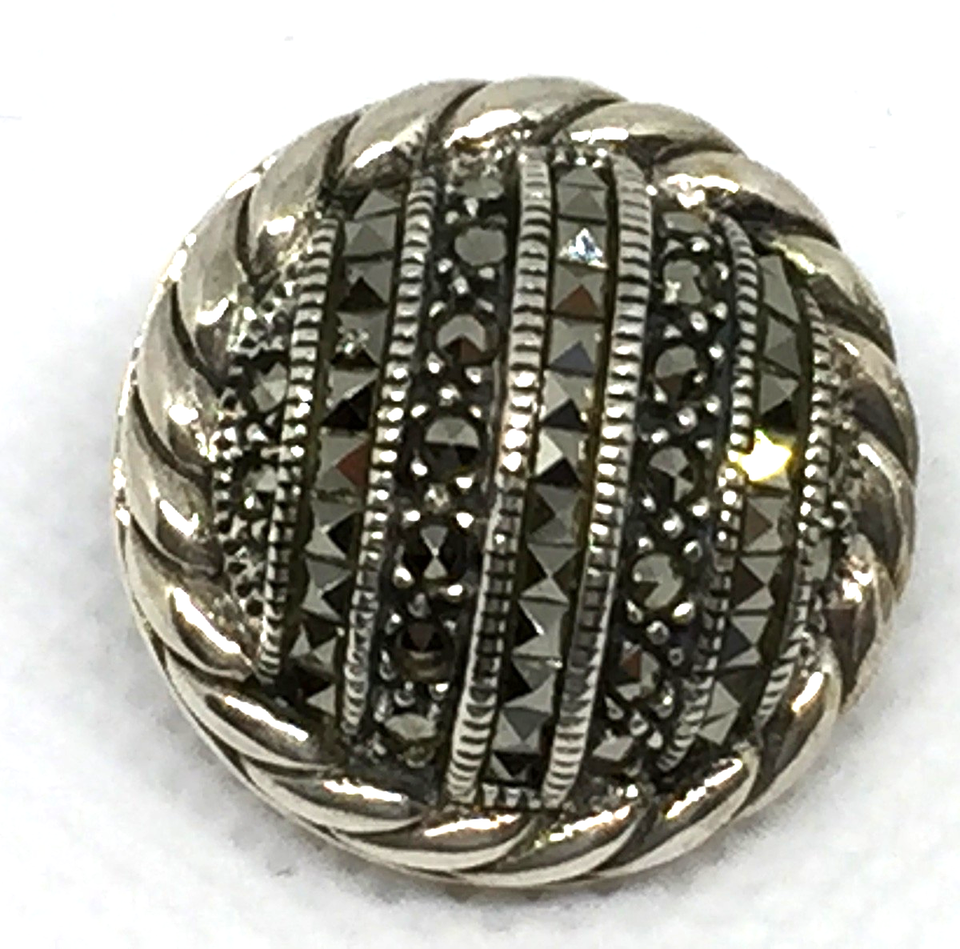 Judith Jack Vtg J Sterling Silver and Marcasite Round Clip Earrings ...